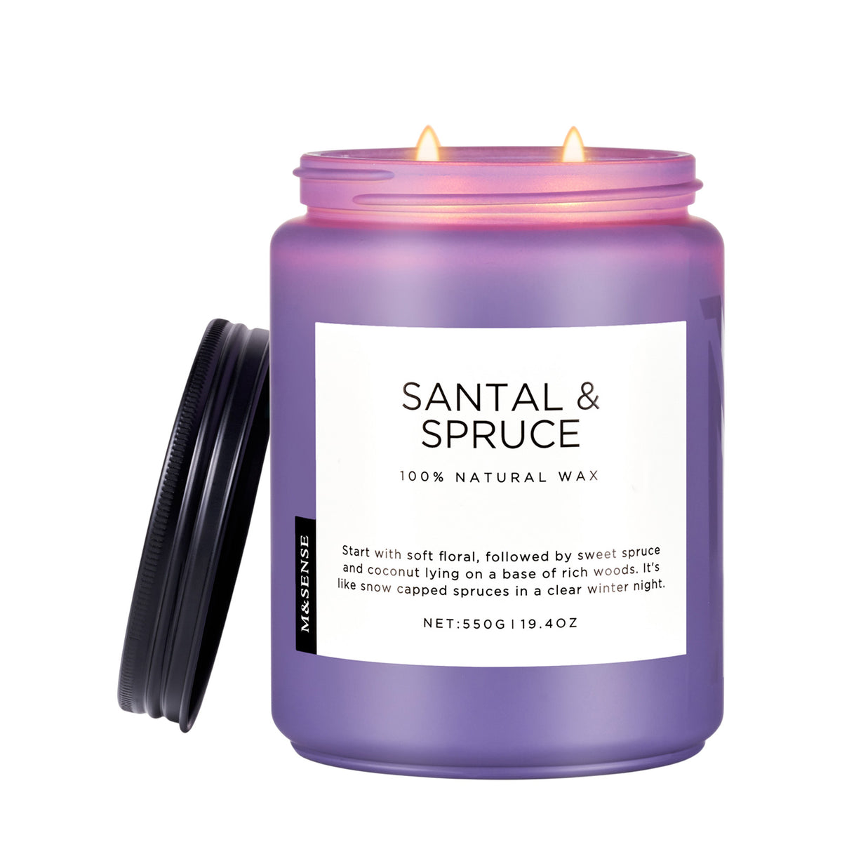 Santal Spruce Large Candle (2 Wick) – M&SENSE